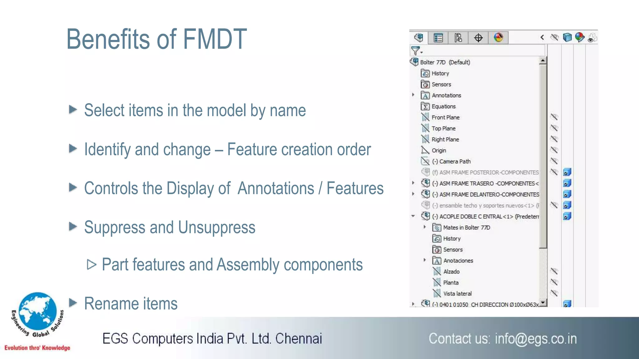 SOLIDWORKS Feature Manager | PPTX | Computing | Technology & Computing
