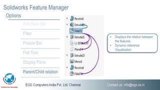 SOLIDWORKS Feature Manager | PPTX | Computing | Technology & Computing