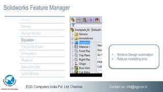 SOLIDWORKS Feature Manager | PPTX | Computing | Technology & Computing