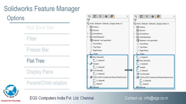 SOLIDWORKS Feature Manager