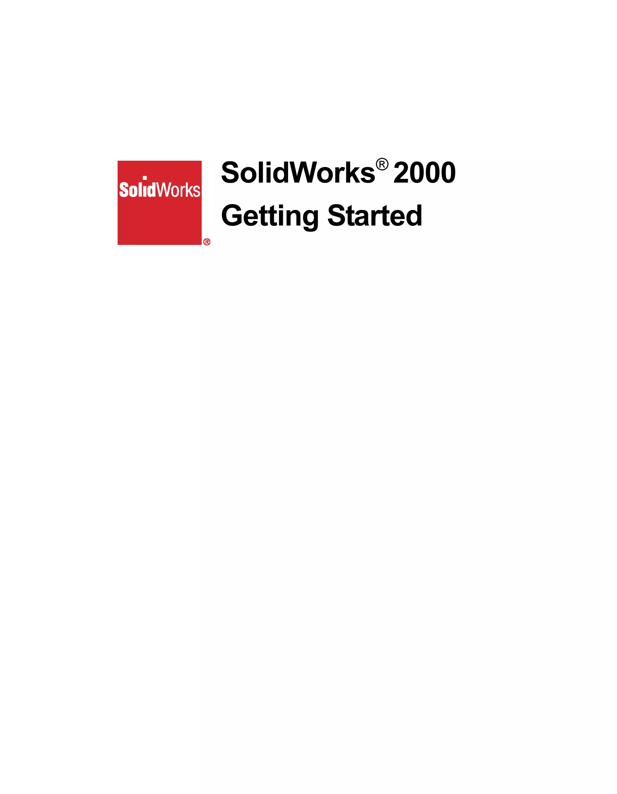 Get Started with SolidWorks 2000 Installation | PDF