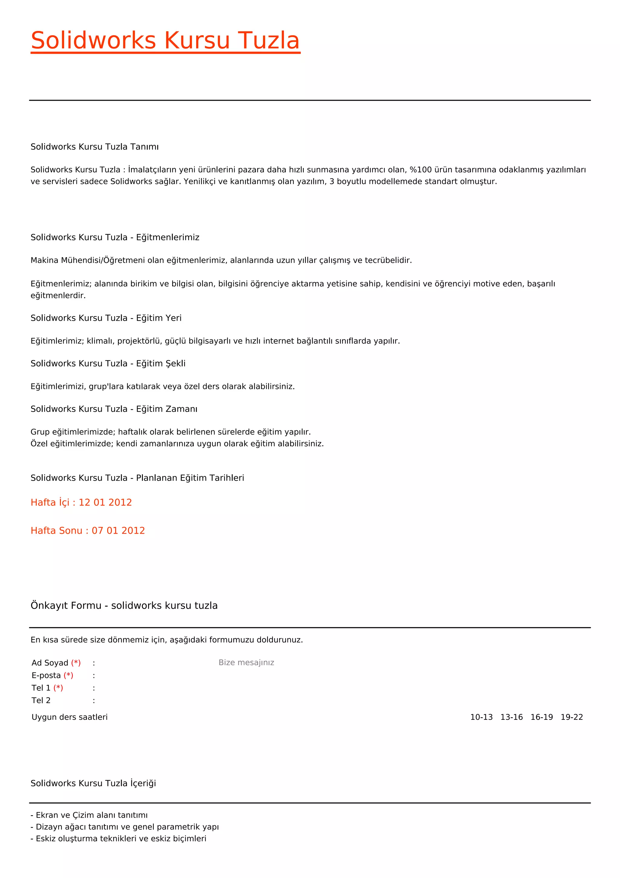 Solidworks kursu-tuzla | PDF