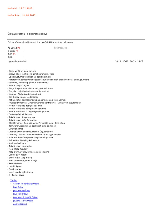 Solidworks odevi | PDF