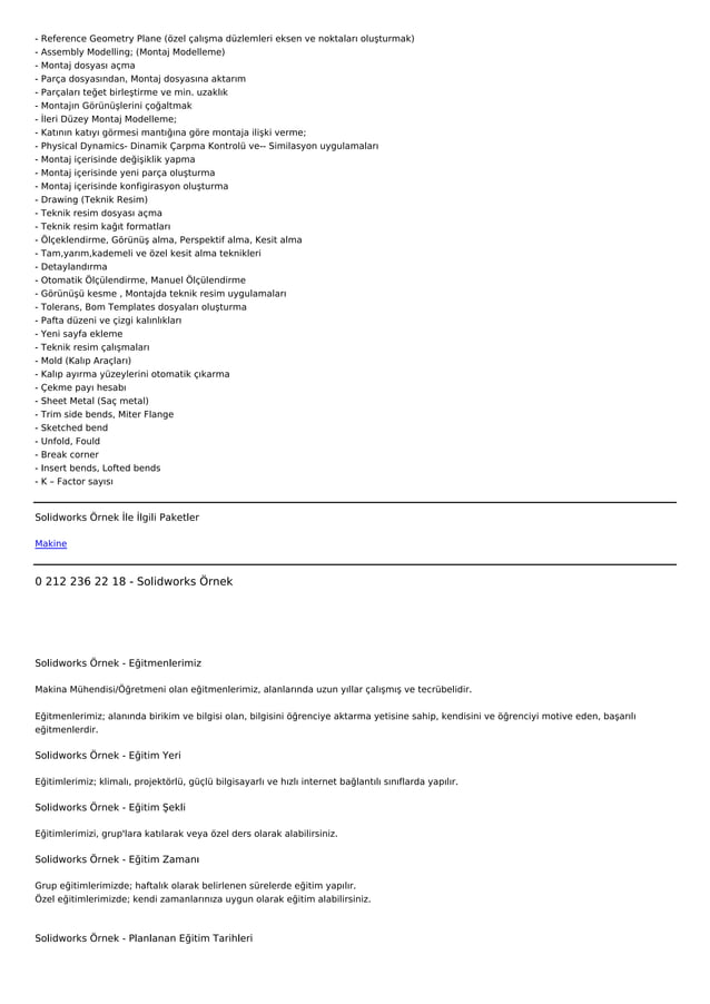 Solidworks ornek | PDF