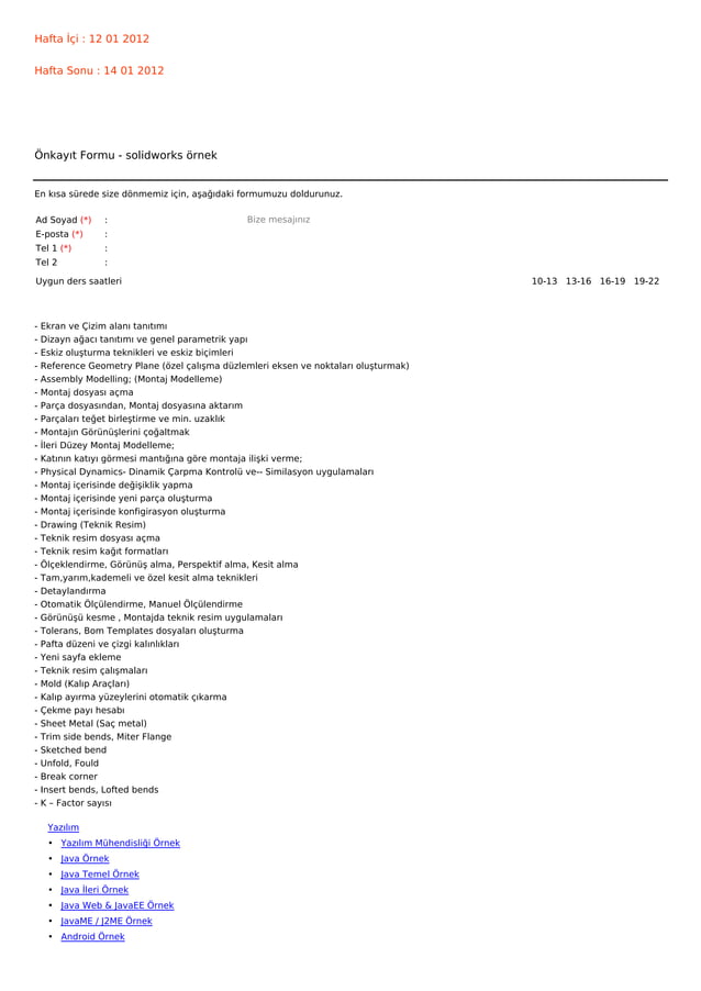 Solidworks ornek | PDF