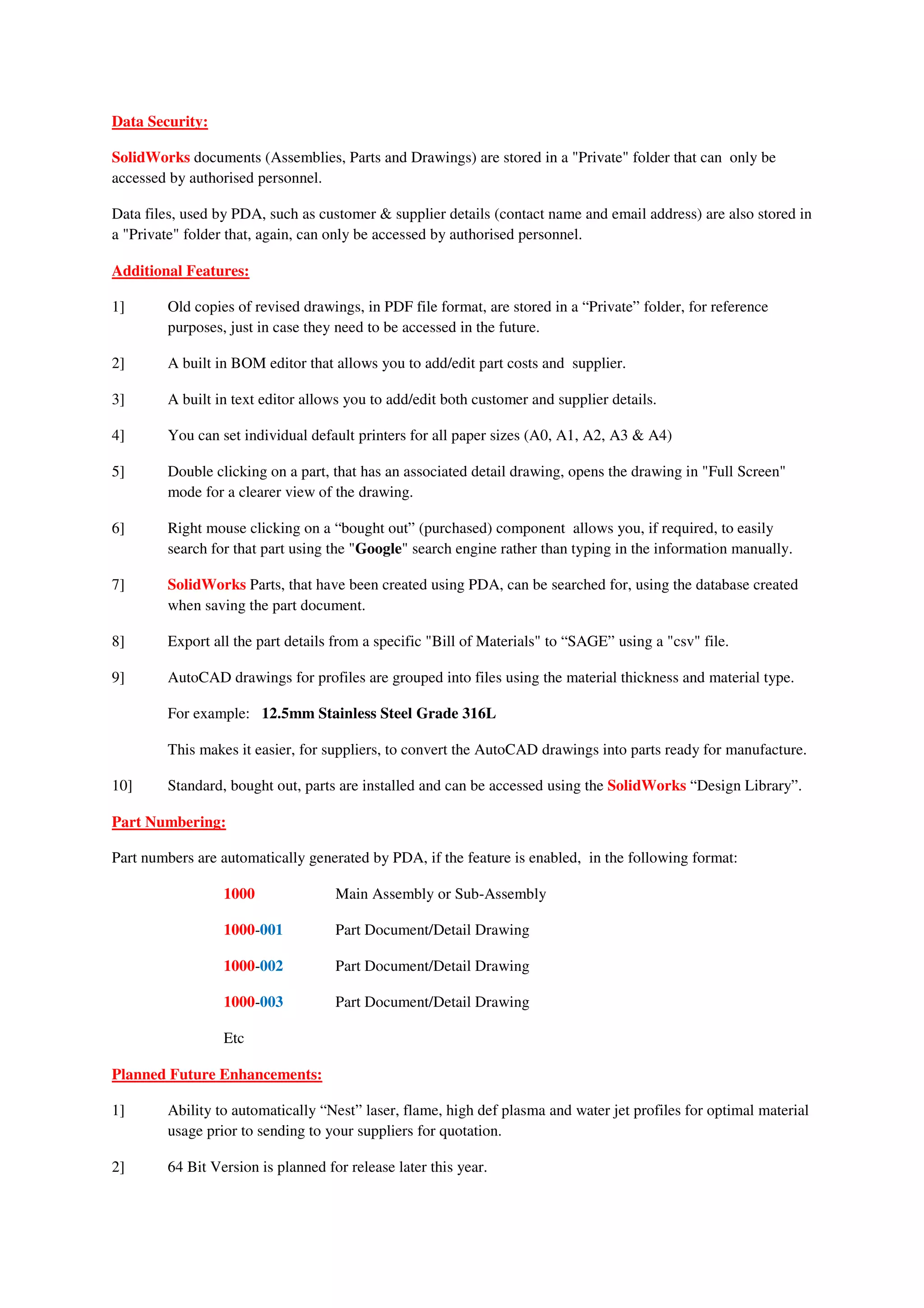 SolidWorks "PDA" (Product Design Assistant) An Addition to Vault | PDF