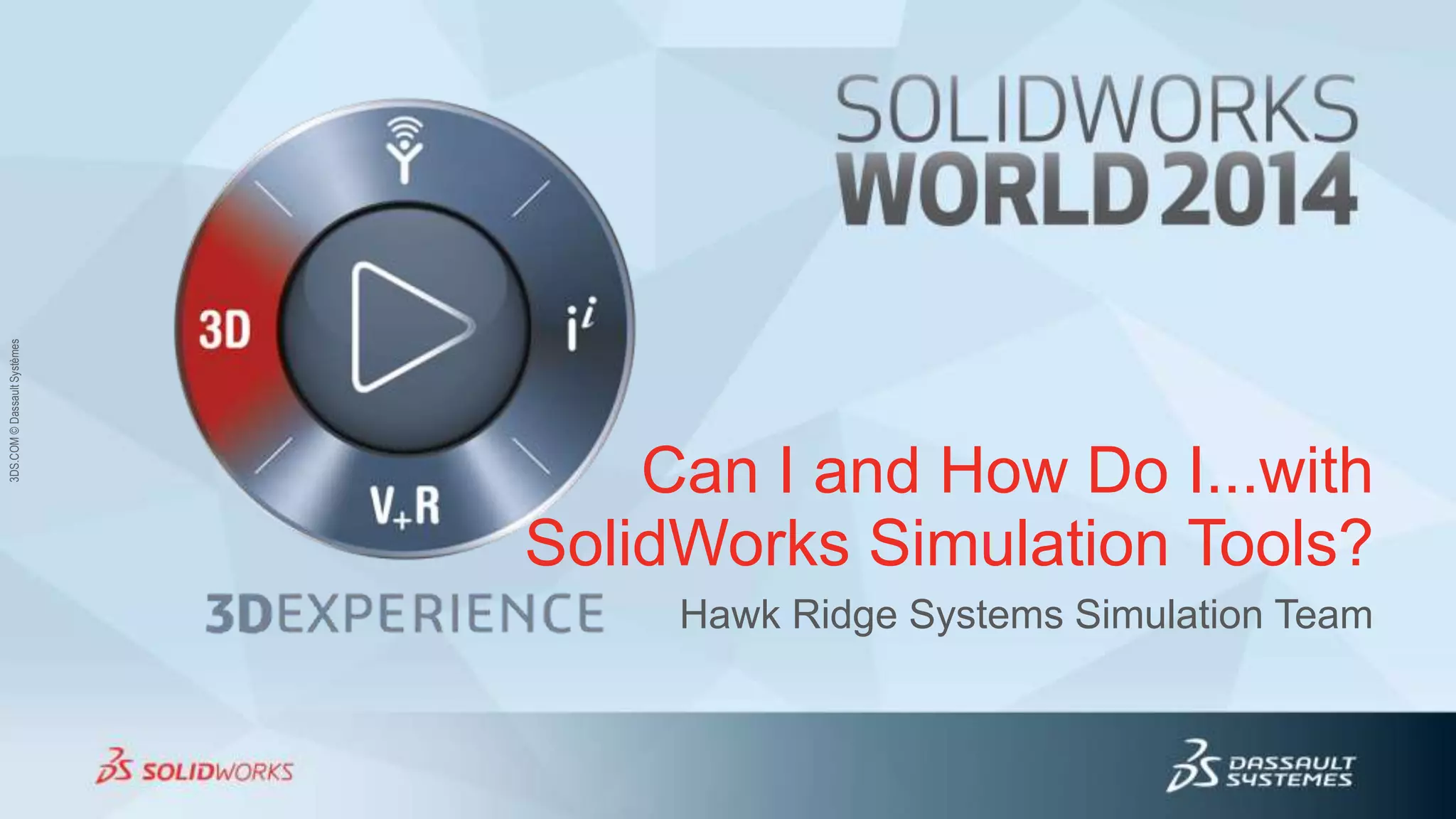 SolidWorks Simulation - How Can I... and How Do I... with SolidWorks Simulation? | PPTX ...