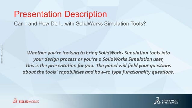 SolidWorks Simulation - How Can I... and How Do I... with SolidWorks Simulation? | PPTX ...