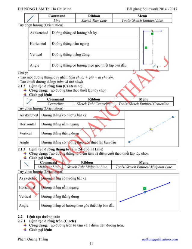 BÀI GIẢNG SOLIDWORKS cơ bản đến nâng cao | PDF