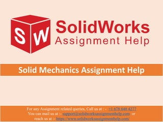Solid Mechanics Assignment Help | PPT