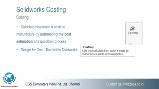 SOLIDWORKS Costing | PPTX