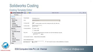 SOLIDWORKS Costing | PPTX