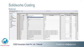 SOLIDWORKS Costing | PPTX