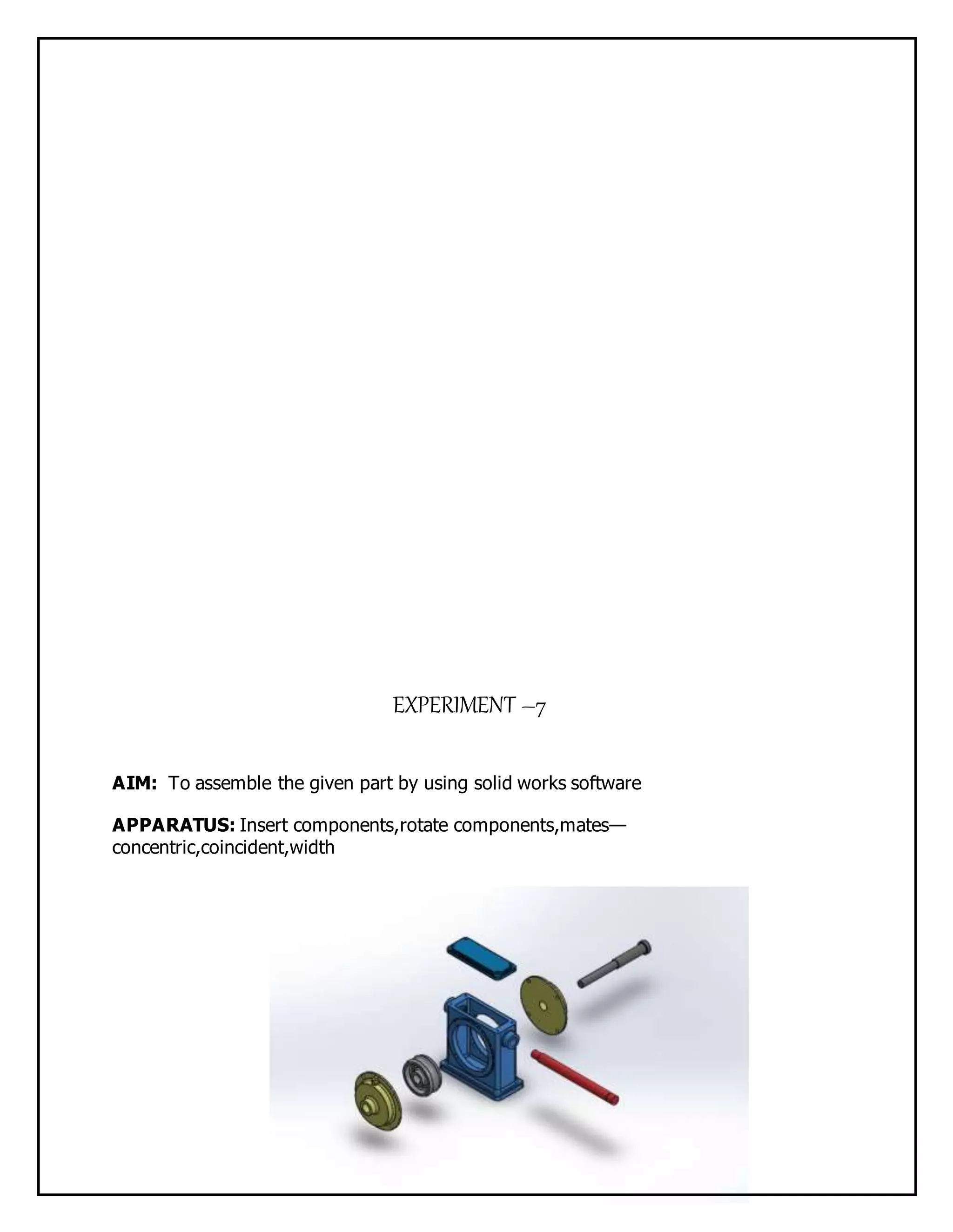 Solid works lab manual including auto cad | DOCX
