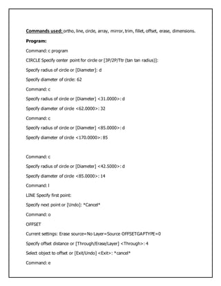 Solid works lab manual including auto cad | DOCX | 3-D Graphics ...