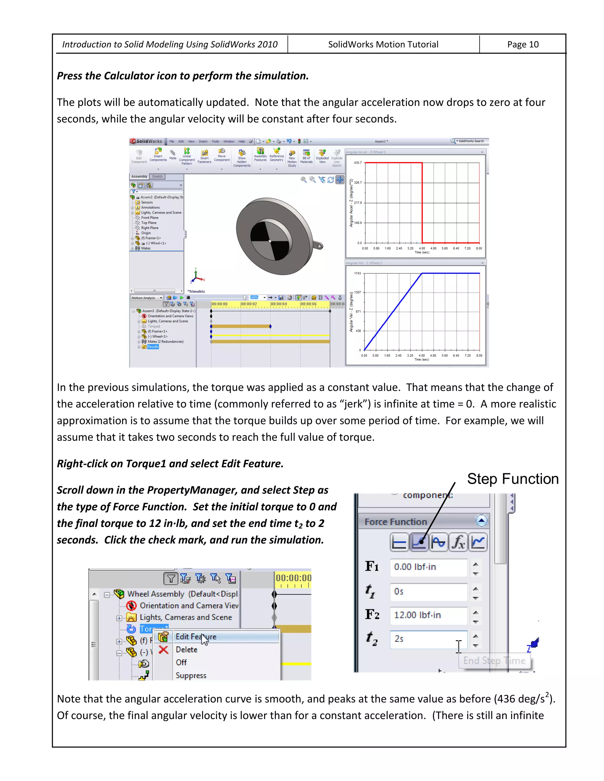 Solid works motion_tutorial_2010 | PDF