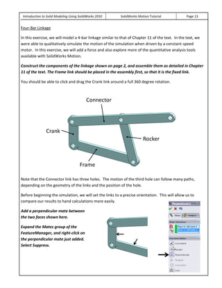 Solid works motion_tutorial_2010 | PDF | Computer Animation | Computer ...
