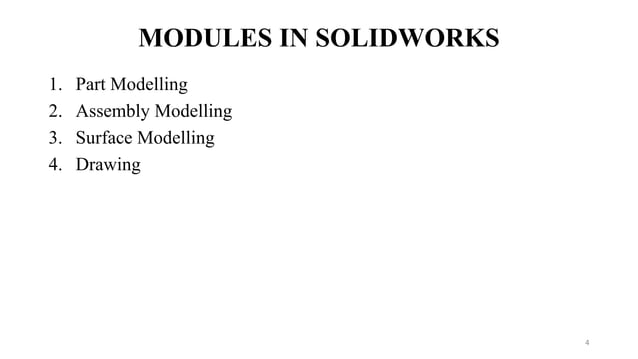 Solid works ppt | PPTX | 3-D Graphics | Computer Software and Applications