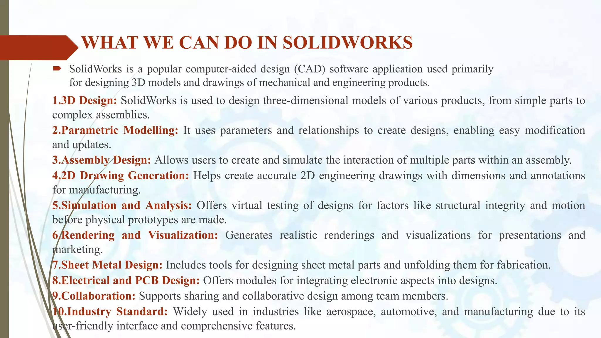 Solidworks Presentation | PPTX