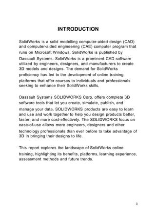 SolidWorks report.pptx | Computing | Technology & Computing