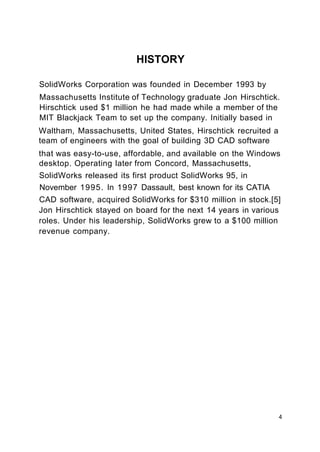 SolidWorks report.pptx | Computing | Technology & Computing