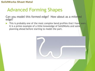 SolidWorks Sheet metal Design | PPTX