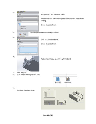Solidworks sheet metal tutorial | PDF