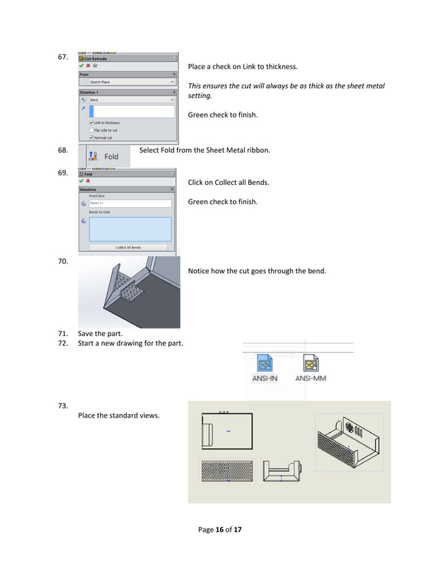 Solidworks sheet metal tutorial | PDF | Drawing and Sketching | Arts and Crafts
