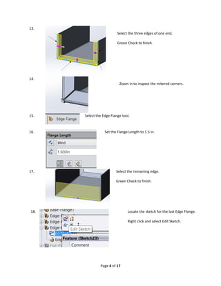 Solidworks sheet metal tutorial | PDF