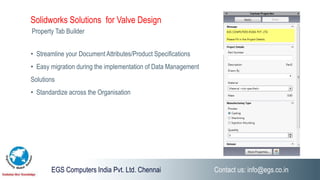 SOLIDWORKS solutions for valve design | PPTX