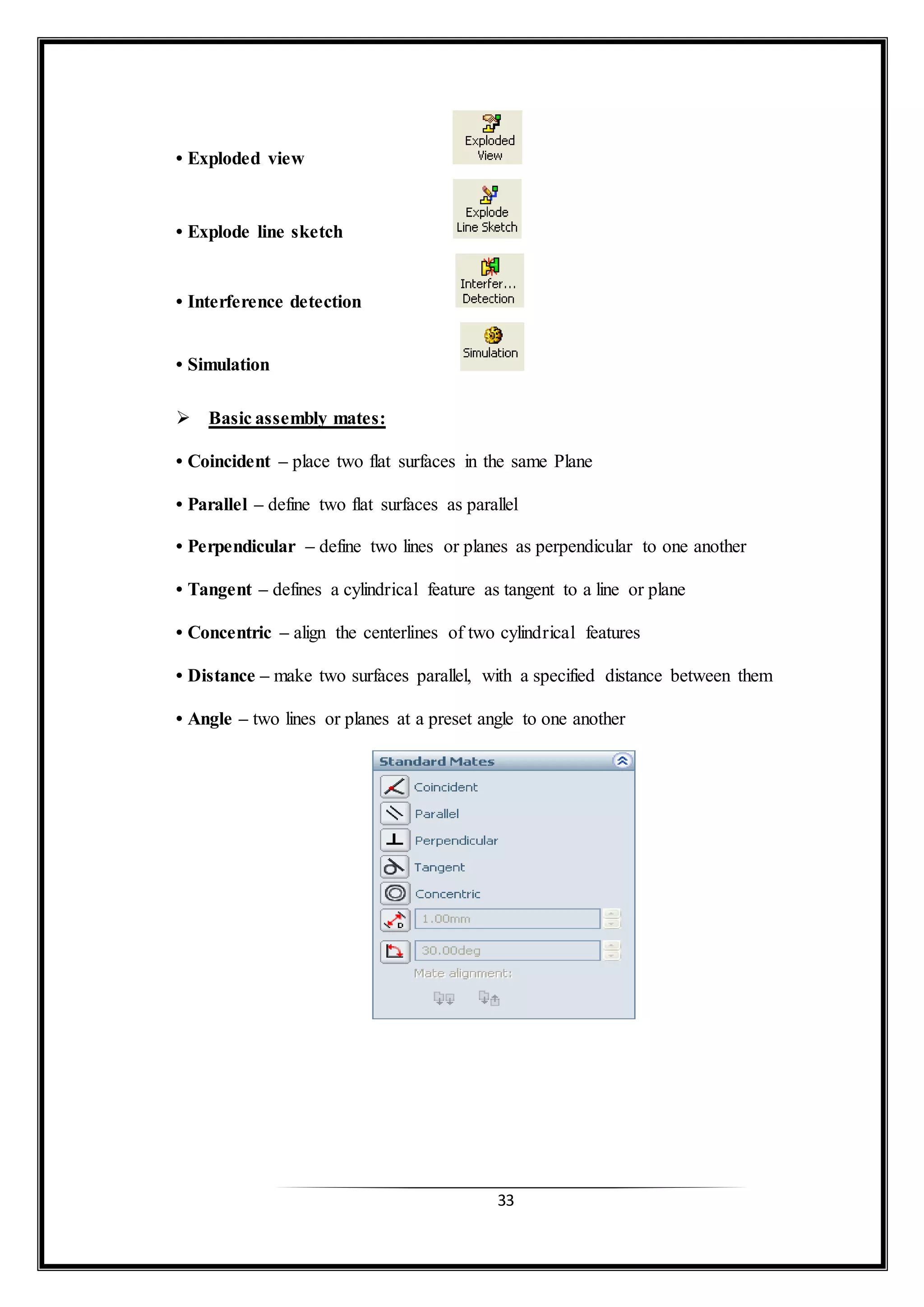 Solidworks training report | DOCX | Graphics Software | Computer Software and Applications