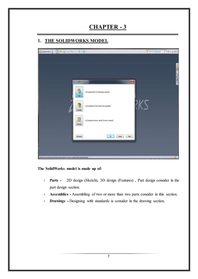Solidworks training report | DOCX | Graphics Software | Computer Software and Applications
