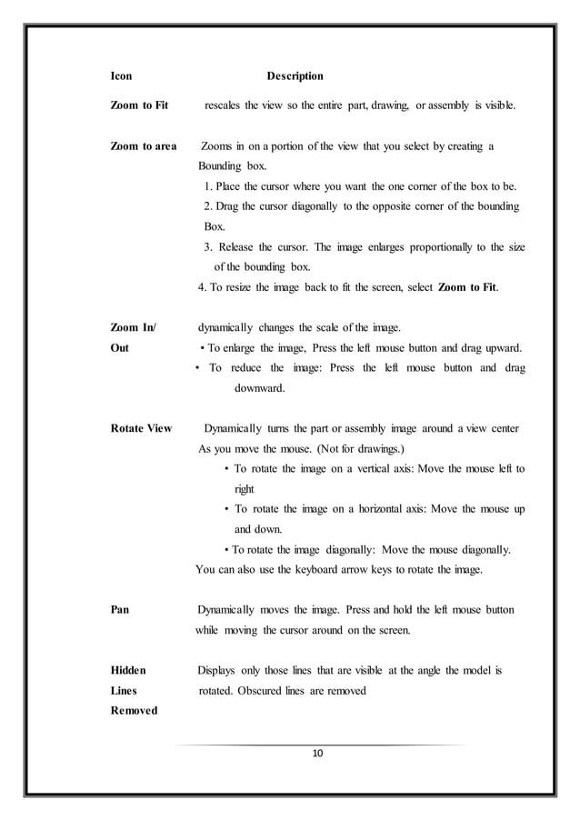 Solidworks training report | DOCX | Graphics Software | Computer Software and Applications
