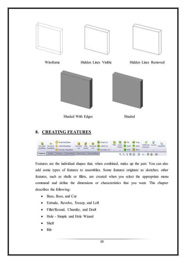 Solidworks training report | DOCX | Graphics Software | Computer Software and Applications
