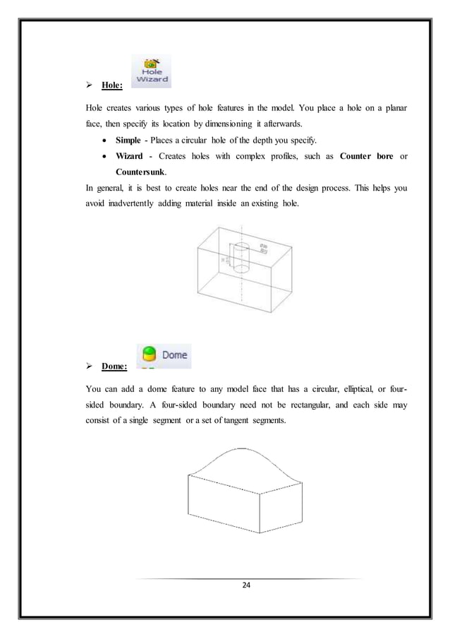 Solidworks training report | DOCX | Graphics Software | Computer ...