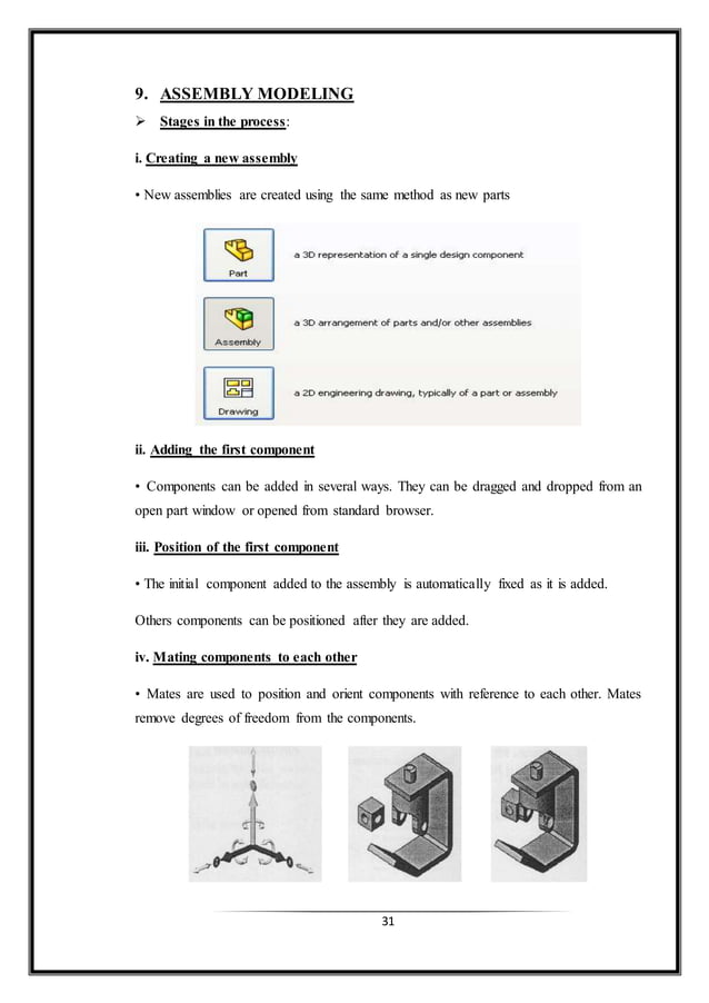 Solidworks training report | DOCX | Graphics Software | Computer ...