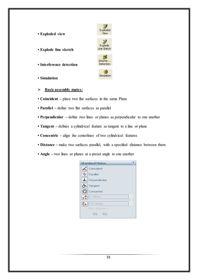 Solidworks training report | DOCX | Graphics Software | Computer Software and Applications