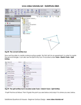 Solid Works Tutorials Beginner Surface Design Pdf