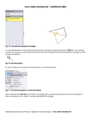 Solid works tutorials beginner surface design | PDF