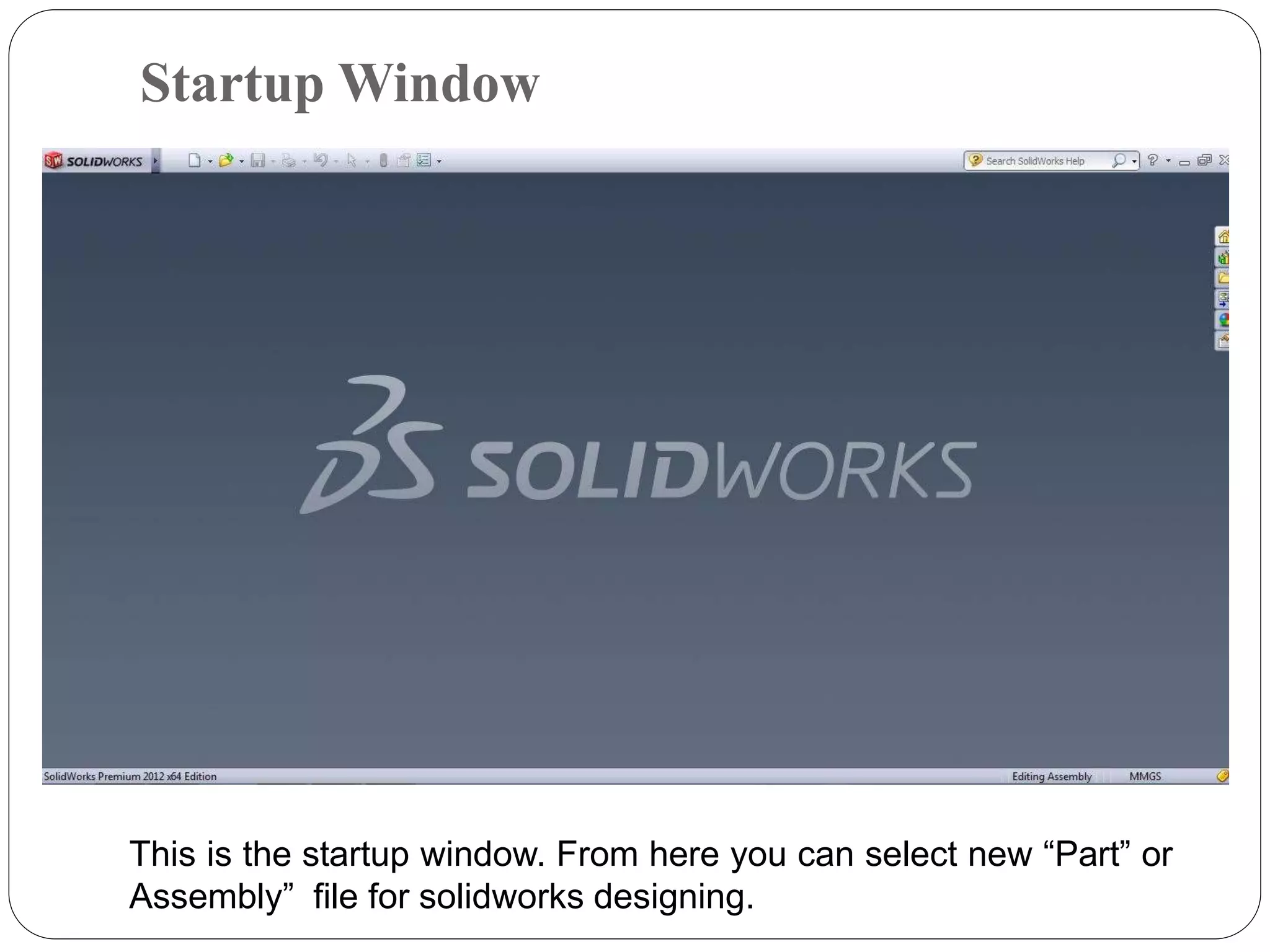 SolidWorks 2012 Tutorials: User Interface Fully Explained | PPTX ...