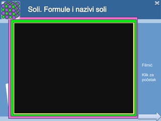 Soli. Formule i nazivi soli | PPT