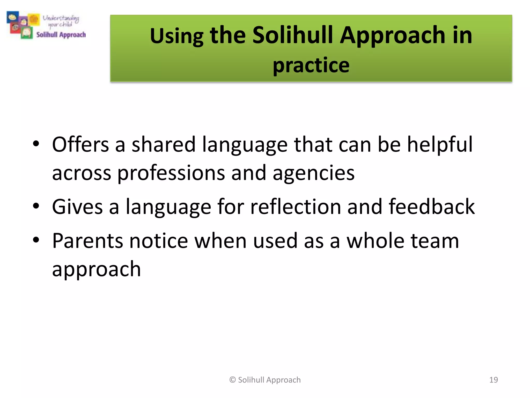 Solihull Approach Workshop | PPTX