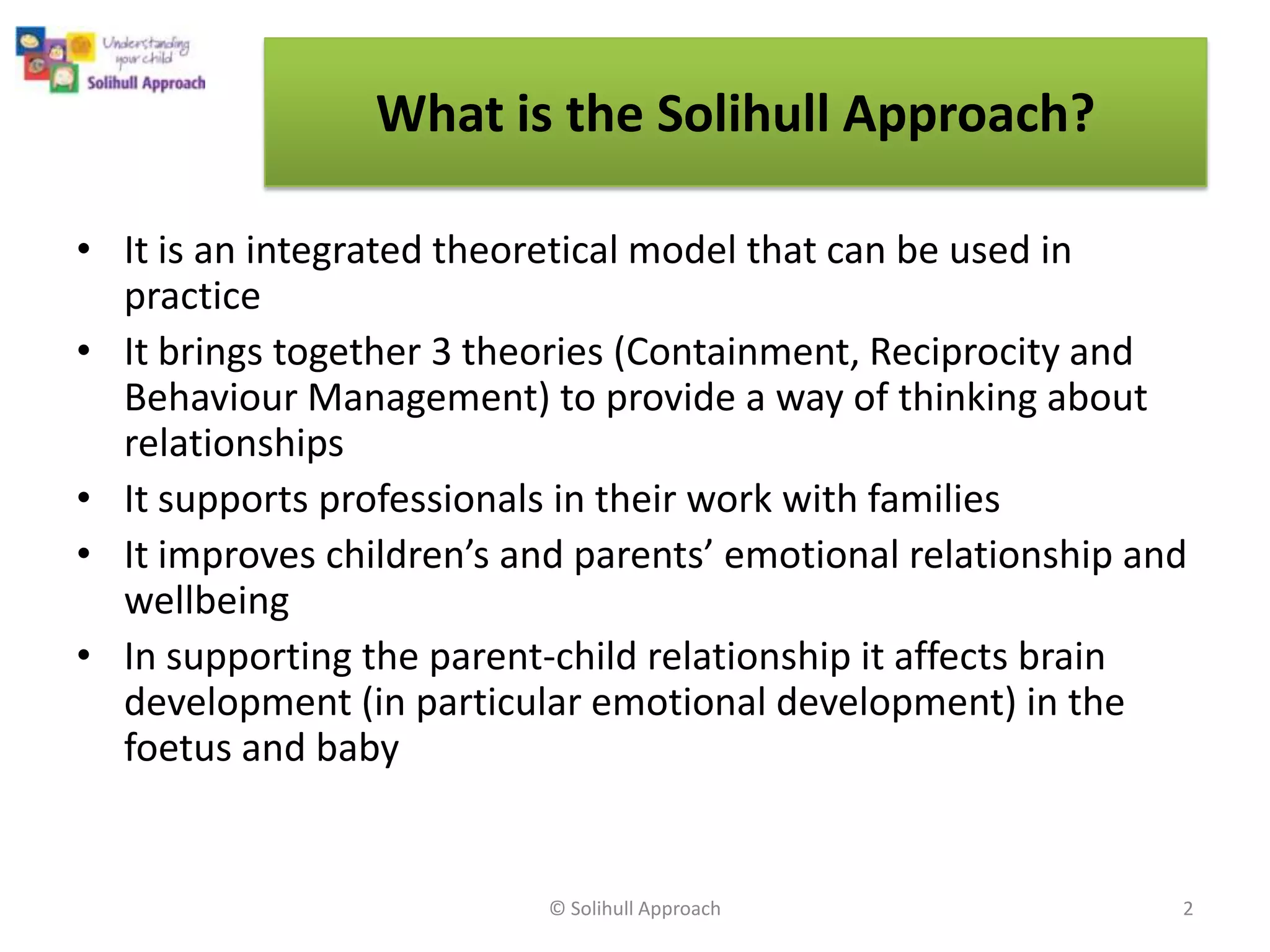 Solihull Approach Workshop | PPTX