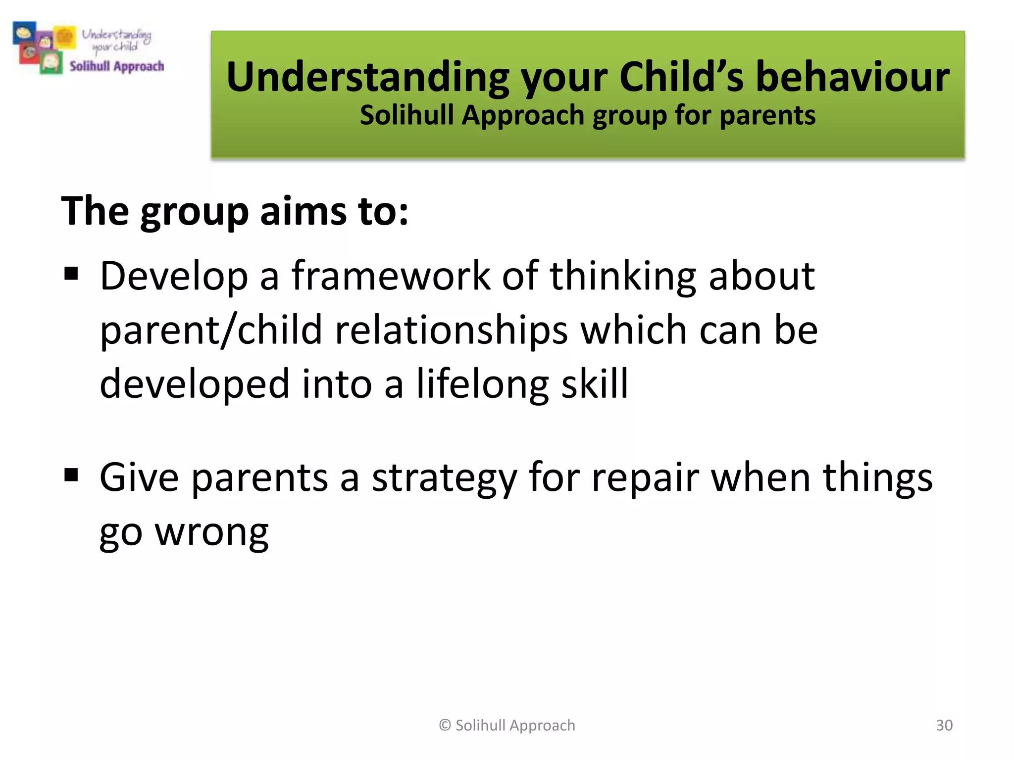 Solihull Approach Workshop | PPTX