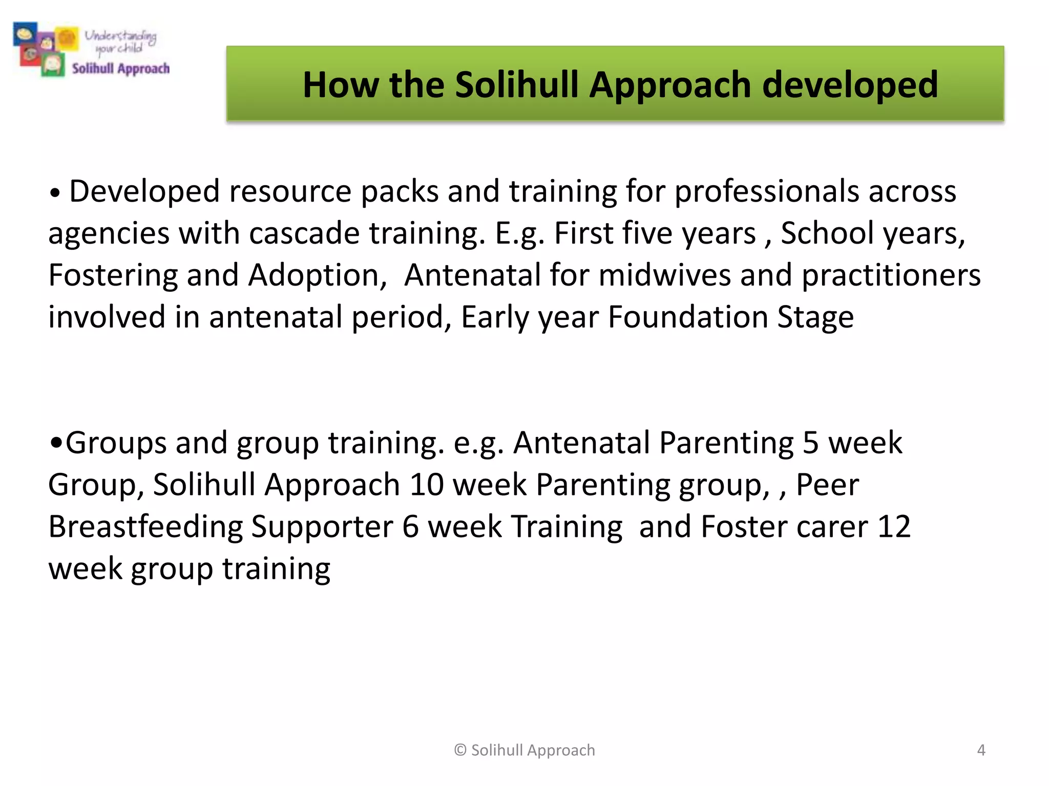 Solihull Approach Workshop | PPTX