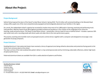 Solihull School - David Turnbull Music School - Case Study | PPTX