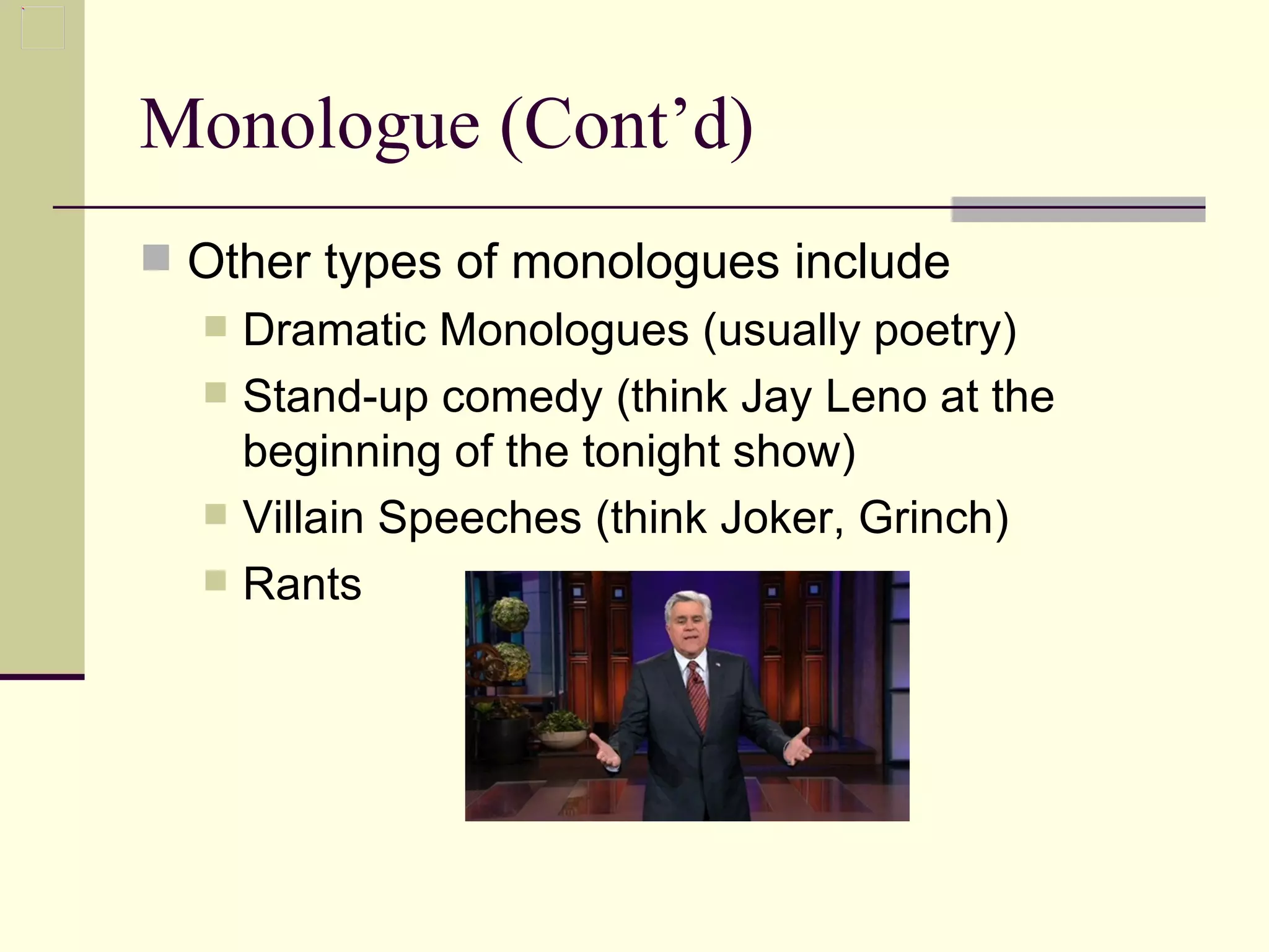 Soliloquy and monologues | PPT