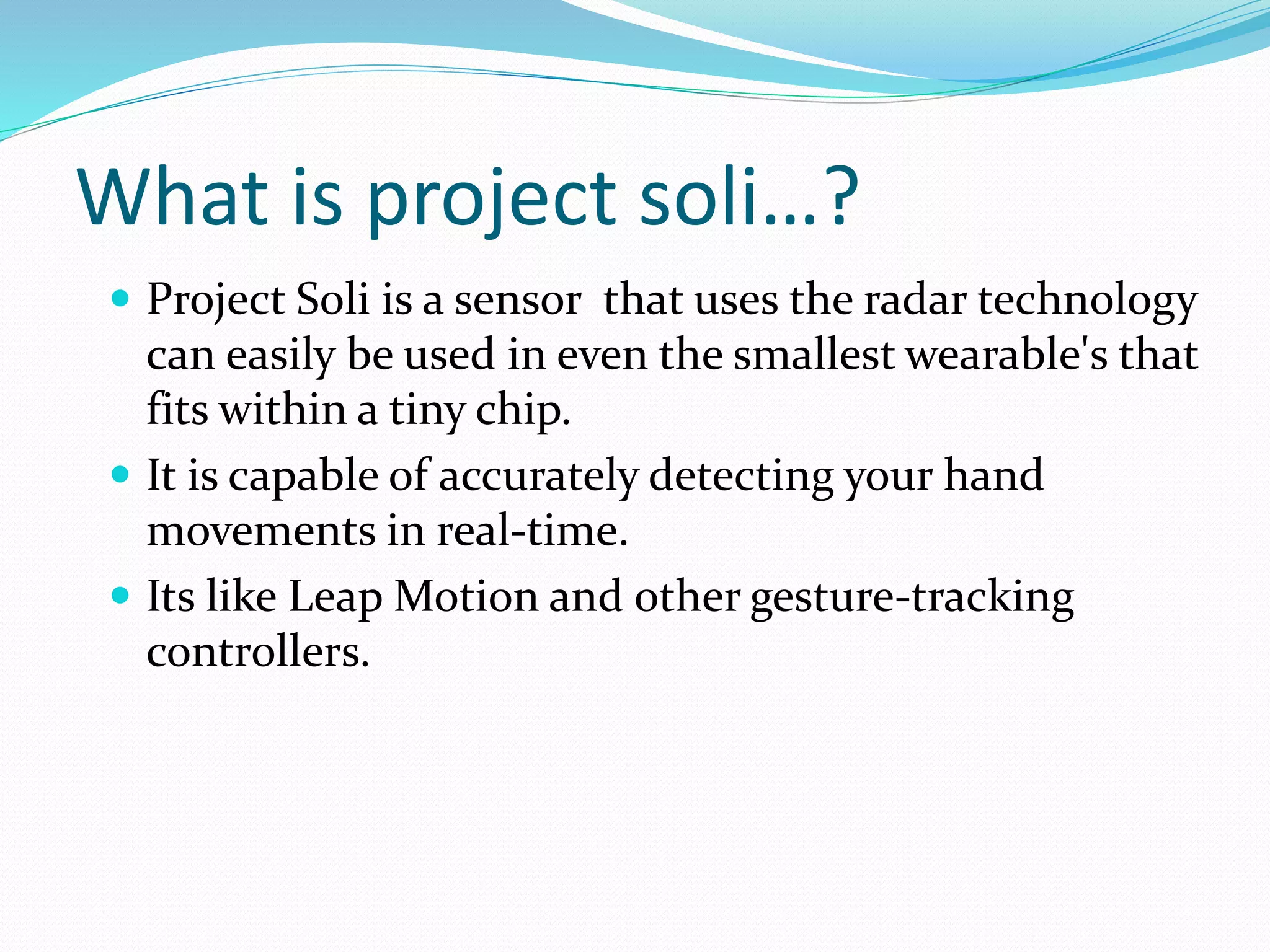 project Soli ppt | PPTX