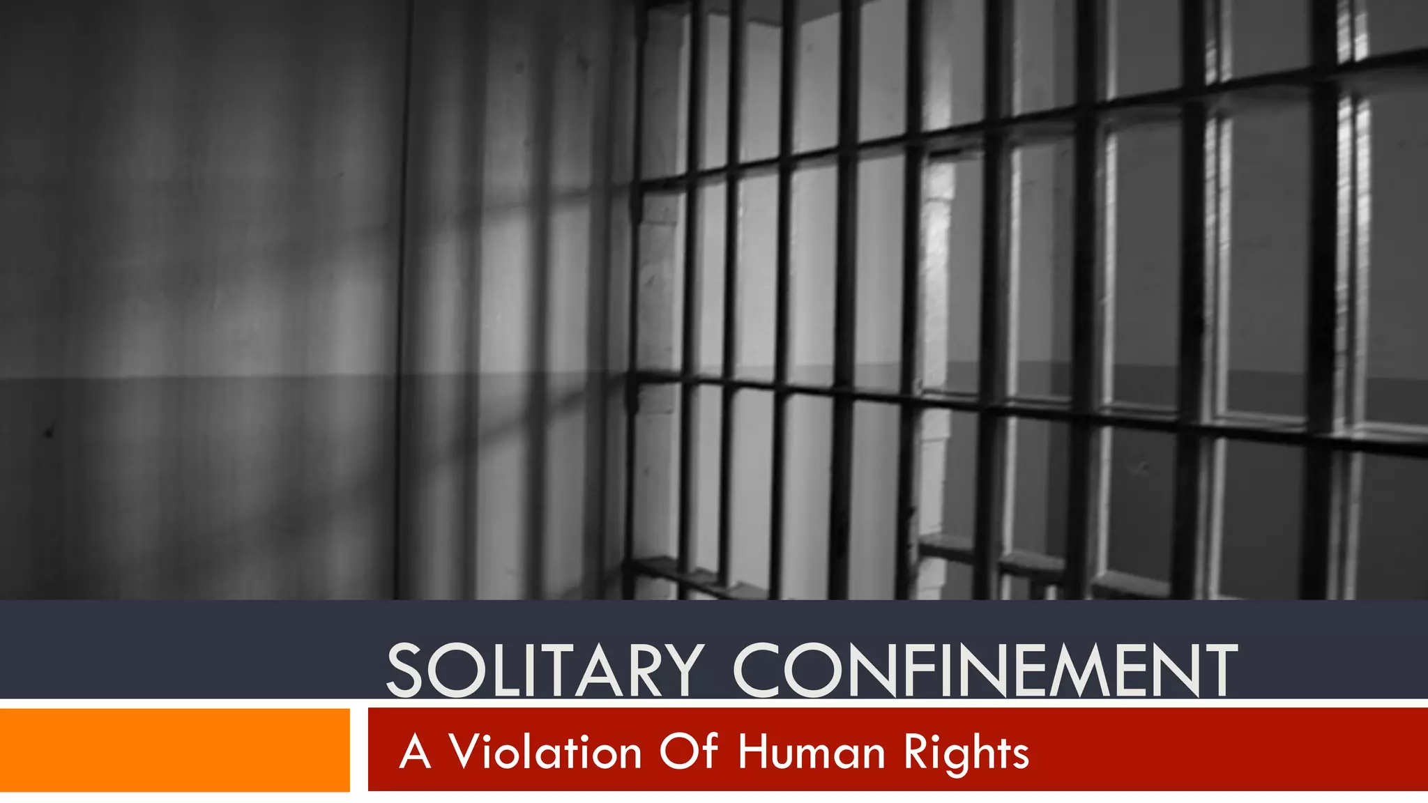 Solitary Confinement, A violation of Human Rights ppt | PDF