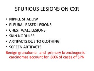 Solitary pulmonary nodule | PPTX